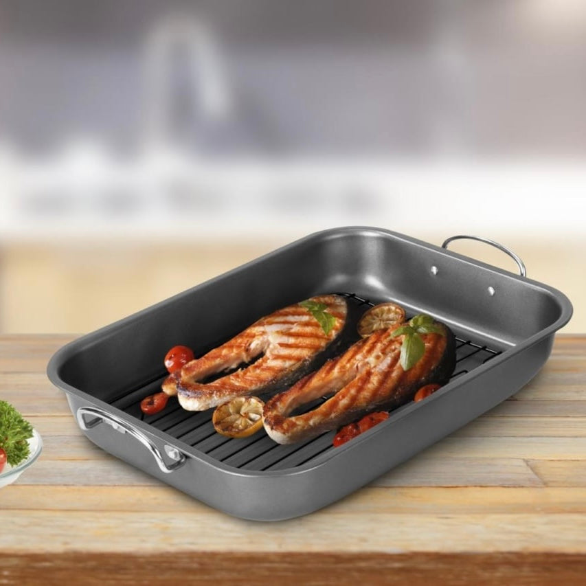 Tava cuptor cu grill inclus, 39 x 29 x 6 cm, Vanora